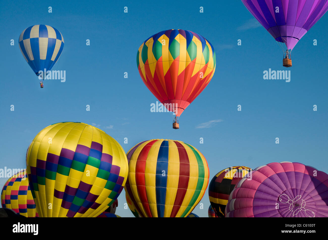 Rising hot air balloon over hi-res stock photography and images - Alamy