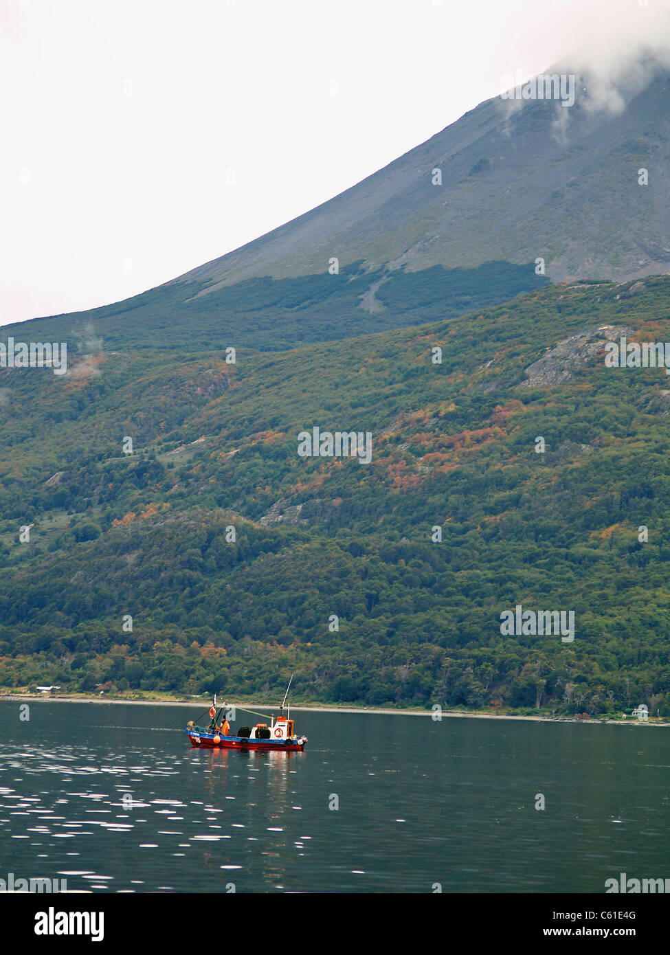 Fishing boat in Beagle Channel, Argentina Stock Photo - Alamy