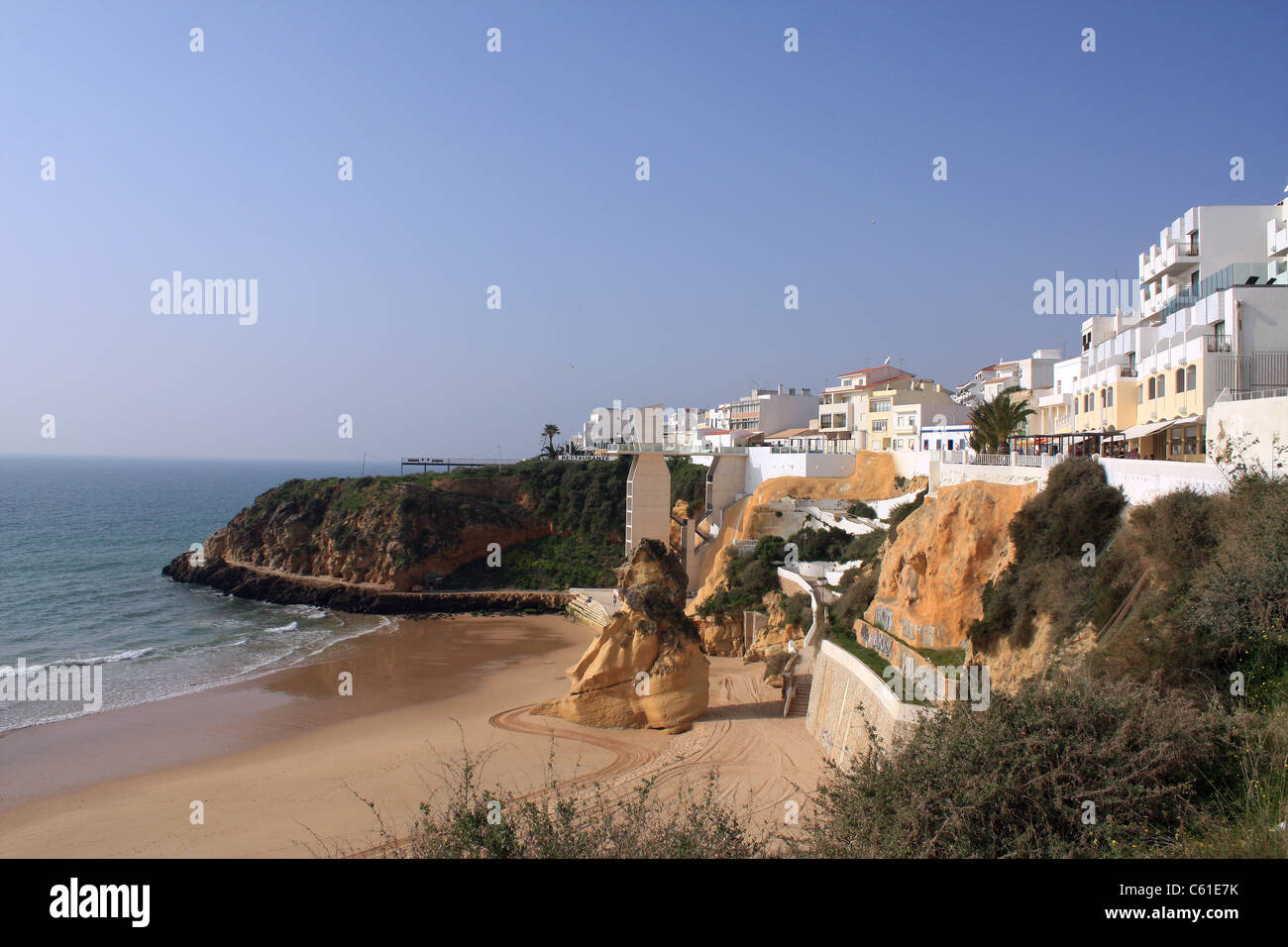 Beach and town of albufeira algarve hi-res stock photography and images ...