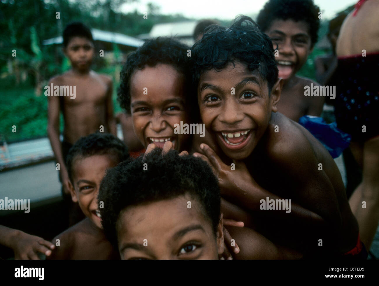 Fijian boys, Kadavu, Fiji Stock Photo - Alamy