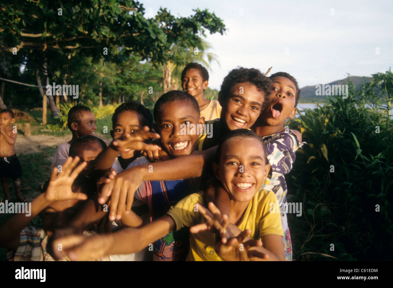 Fijian boys, Kadavu, Fiji Stock Photo - Alamy