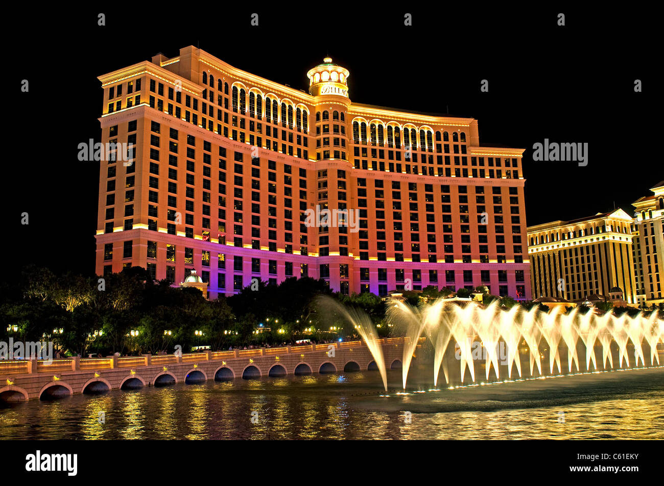 Las Vegas NV Nevada city night nighttime Stock Photo - Alamy