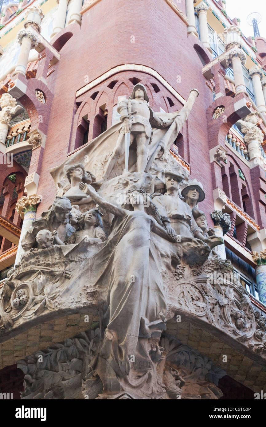 Spain, Barcelona, Palace of Catalan Music, Miquel Blay's Sculptural ...