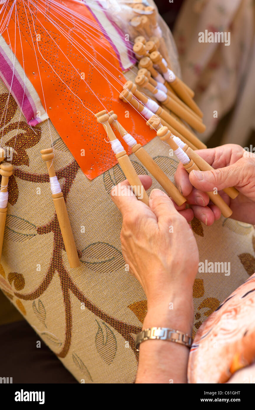 Skilled female hands patiently working at traditional crafts Stock ...
