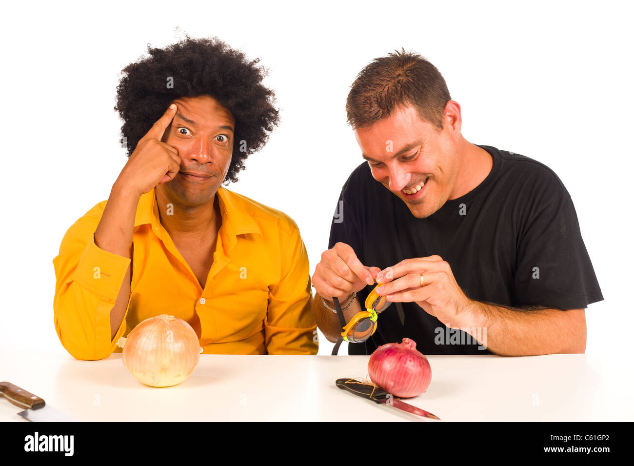 Smart guys finding a solution to a century old problem Stock Photo - Alamy