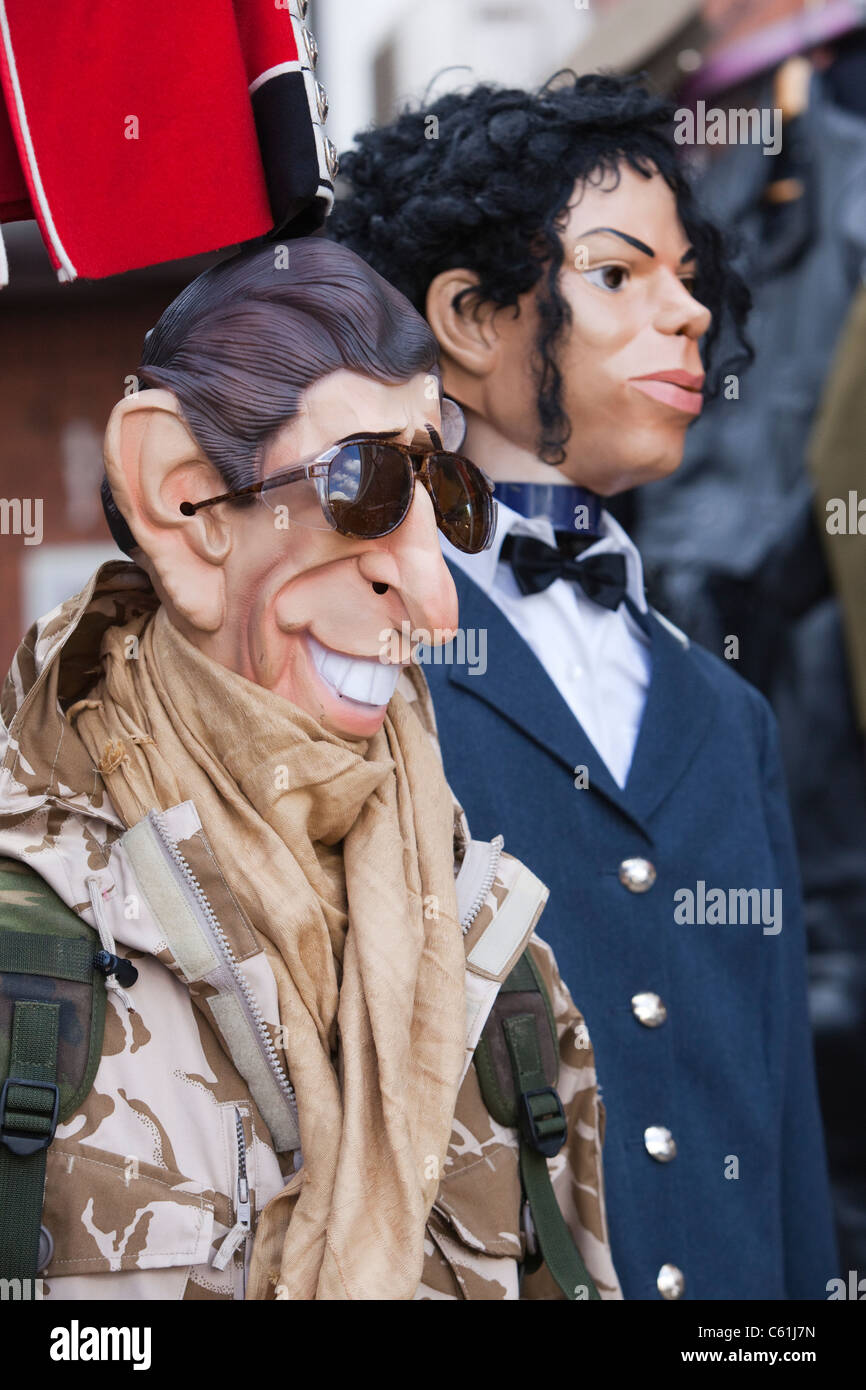 Portobello Market - Prince Charles and Michael Jackson rubber masks ...