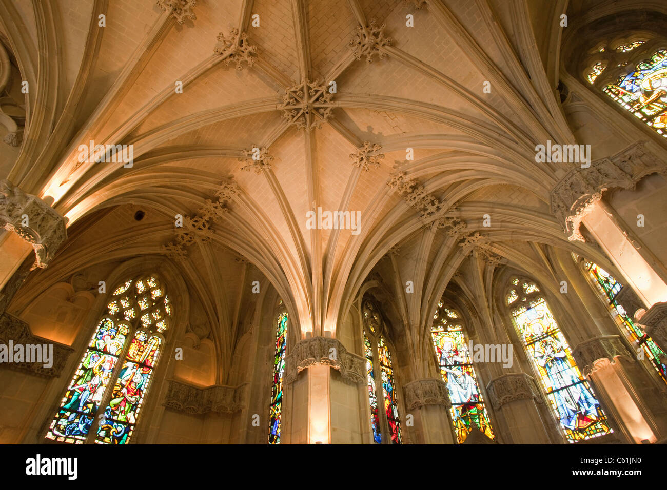France, Loire Valley, Amboise, Amboise Castle, St.Hubert Chapel, Gothic ...