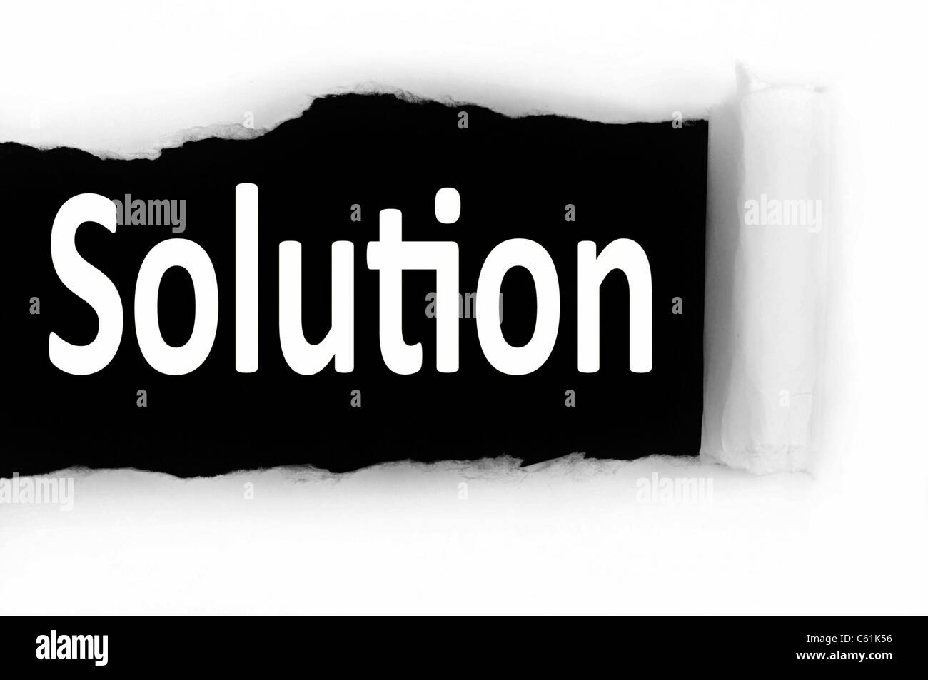 Solution of a problem Black and White Stock Photos & Images - Alamy