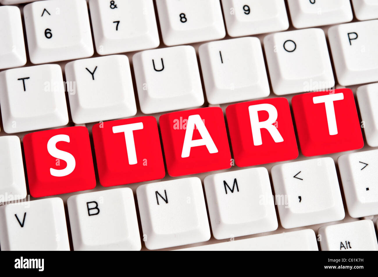 Start word on white background Stock Photo - Alamy