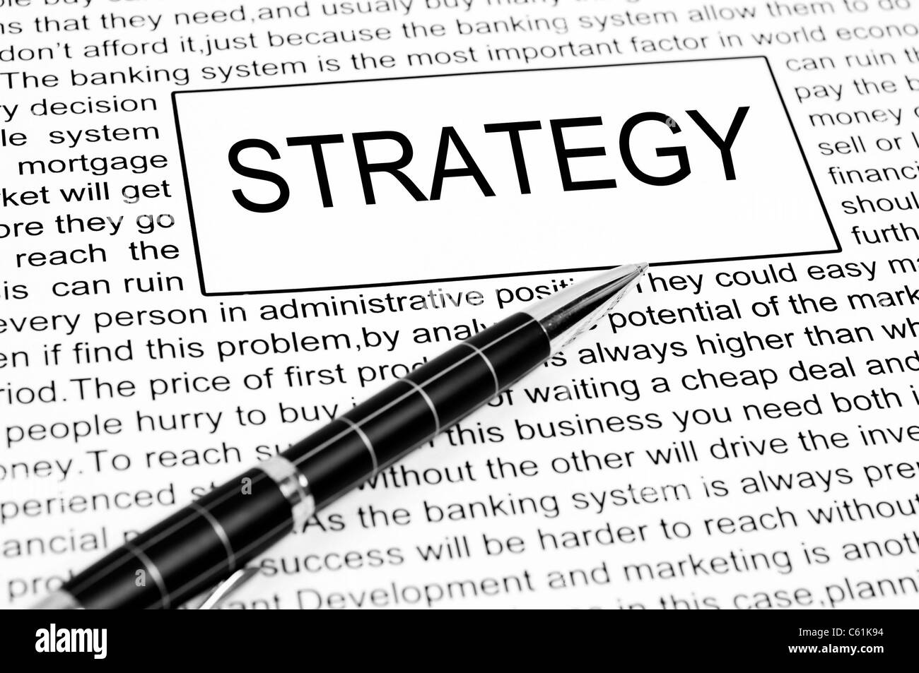 Marketing plan business strategy Black and White Stock Photos & Images ...