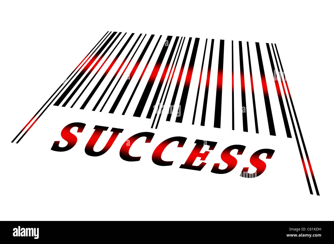 Success word on barcode scanned Stock Photo - Alamy