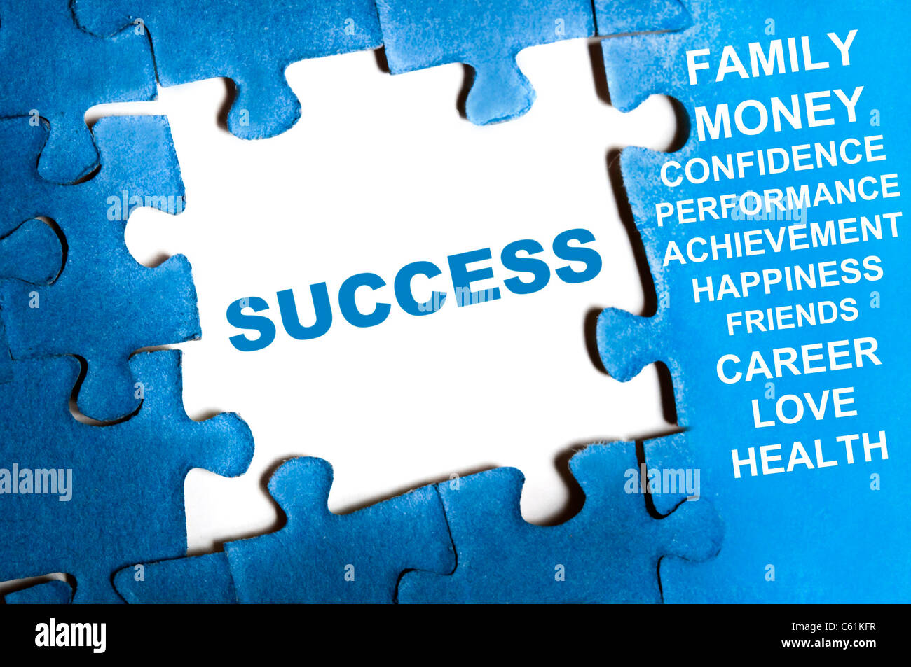 Puzzle pieces word success hi-res stock photography and images - Alamy