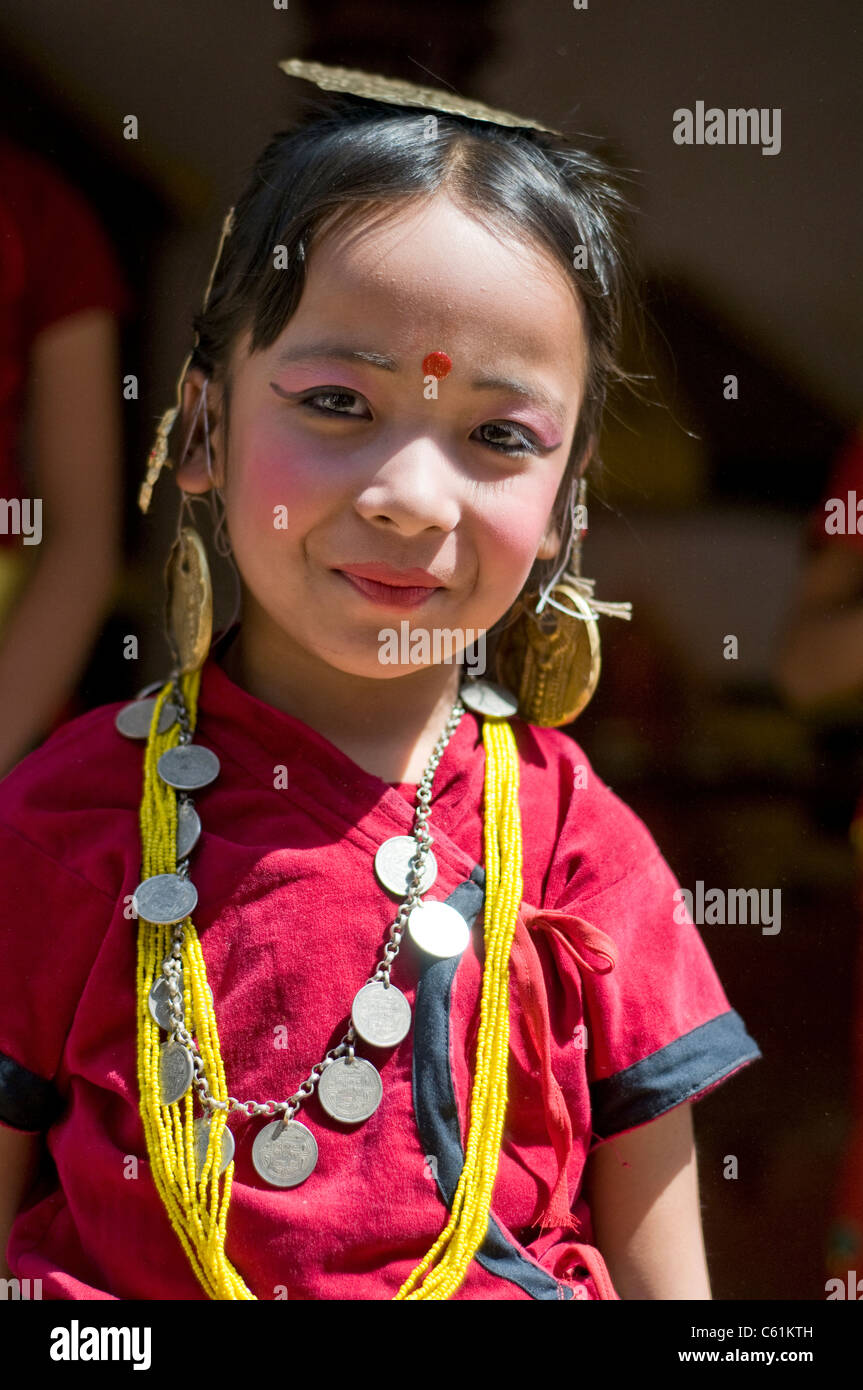 Girl representing the Gurung cast during the Shiva Festival in ...