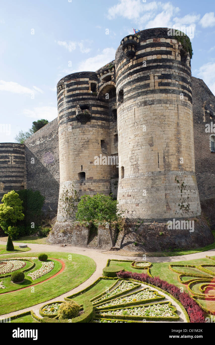 France, Loire Valley, Angers Castle, The Castle Walls Stock Photo - Alamy