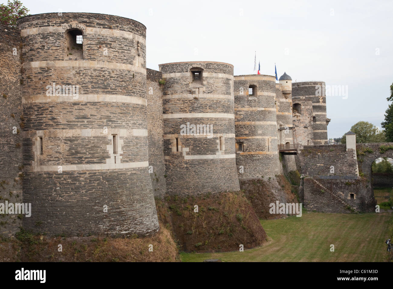 France, Loire Valley, Angers Castle, The Castle Walls Stock Photo - Alamy