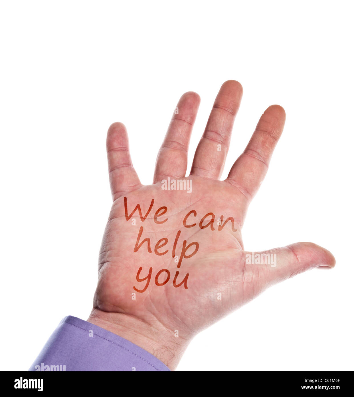 writed on hand Stock Photo - Alamy