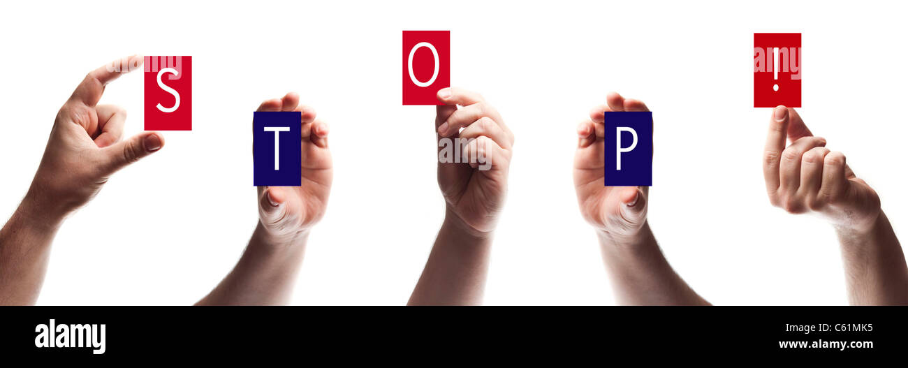 Stop word hi-res stock photography and images - Alamy