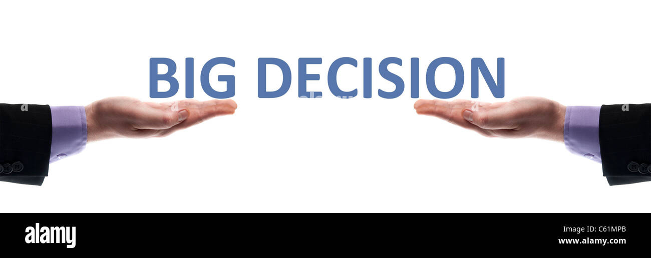 Big decision word Stock Photo - Alamy
