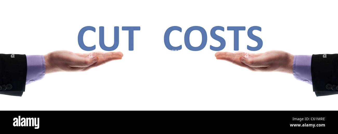 Cut costs word Stock Photo - Alamy