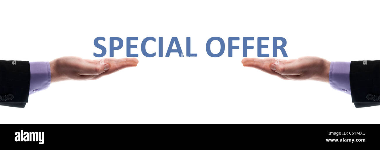 Special offer word Stock Photo - Alamy