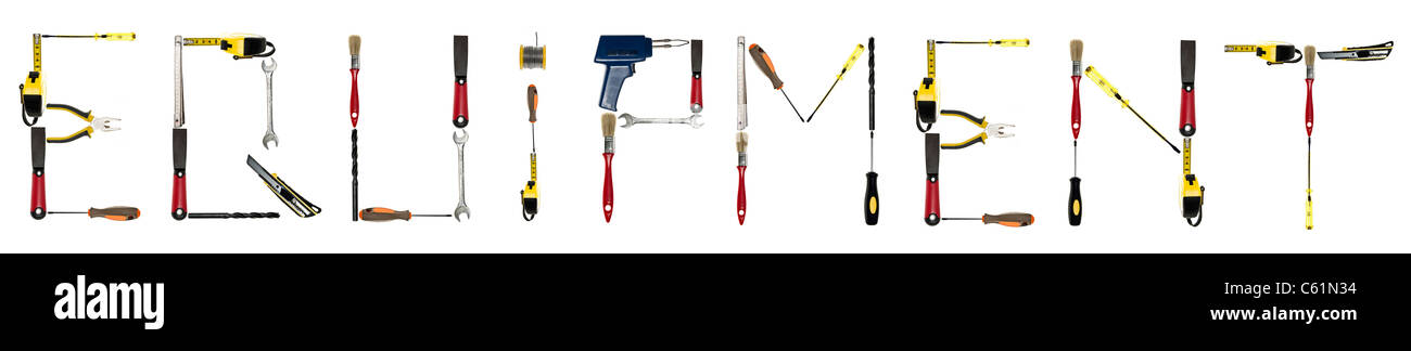 Different colour construction tools hi-res stock photography and images ...