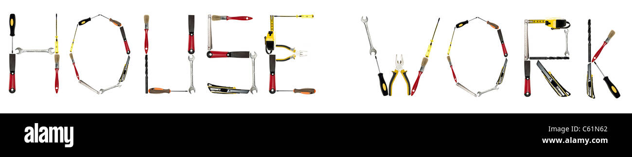 Different colour construction tools hi-res stock photography and images ...