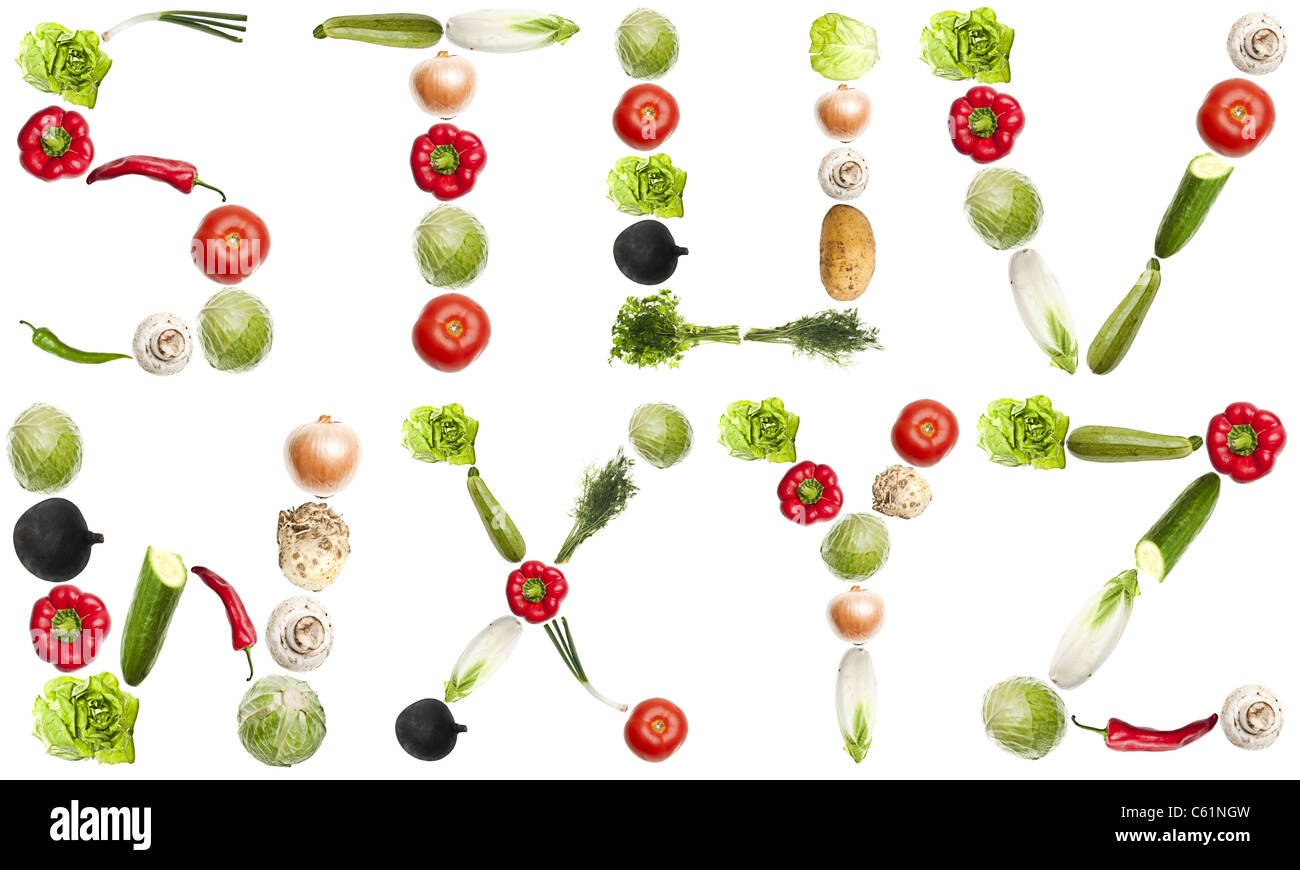 Letter s made of salad hi-res stock photography and images - Alamy