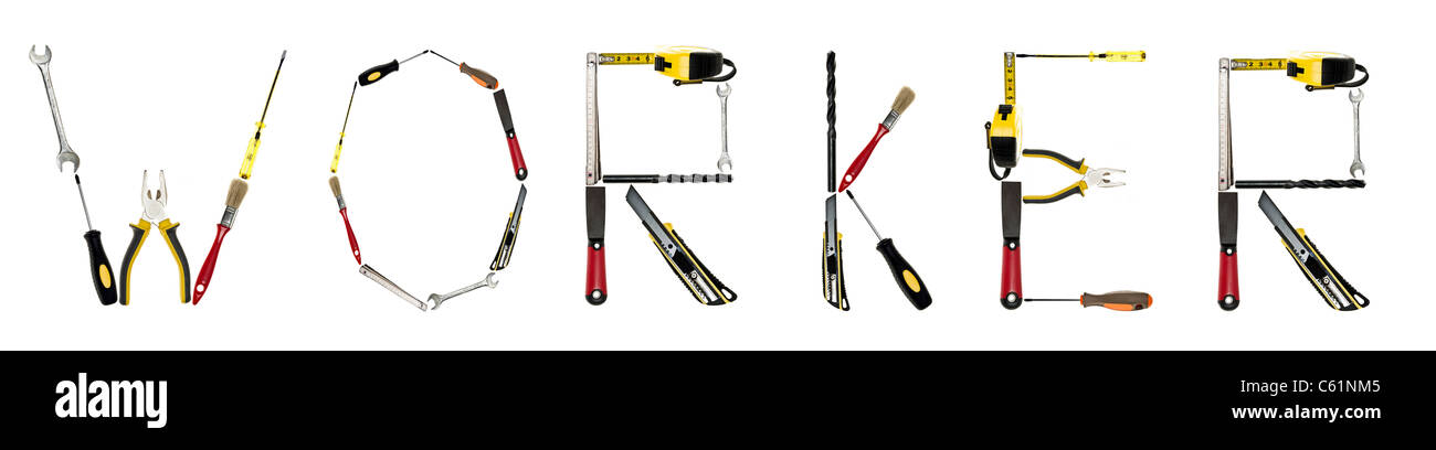 Construction worker tools illustration Cut Out Stock Images & Pictures ...