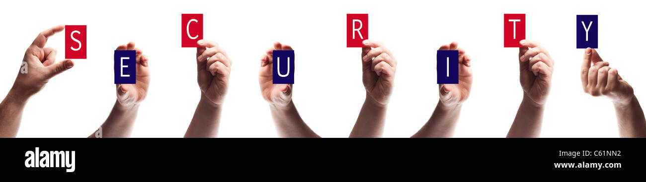 Security word hi-res stock photography and images - Alamy