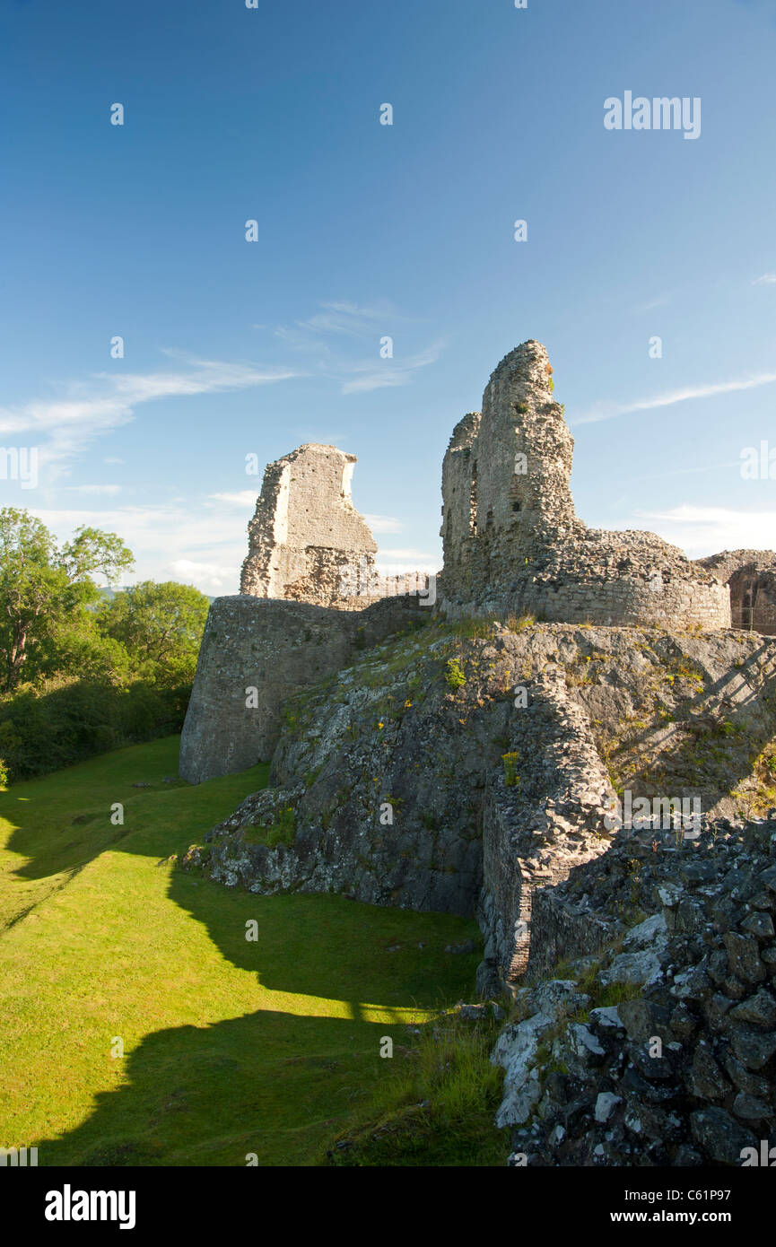 13th Century Montgomery Castle ruins, Castle Hill, Powys, Mid Wales ...