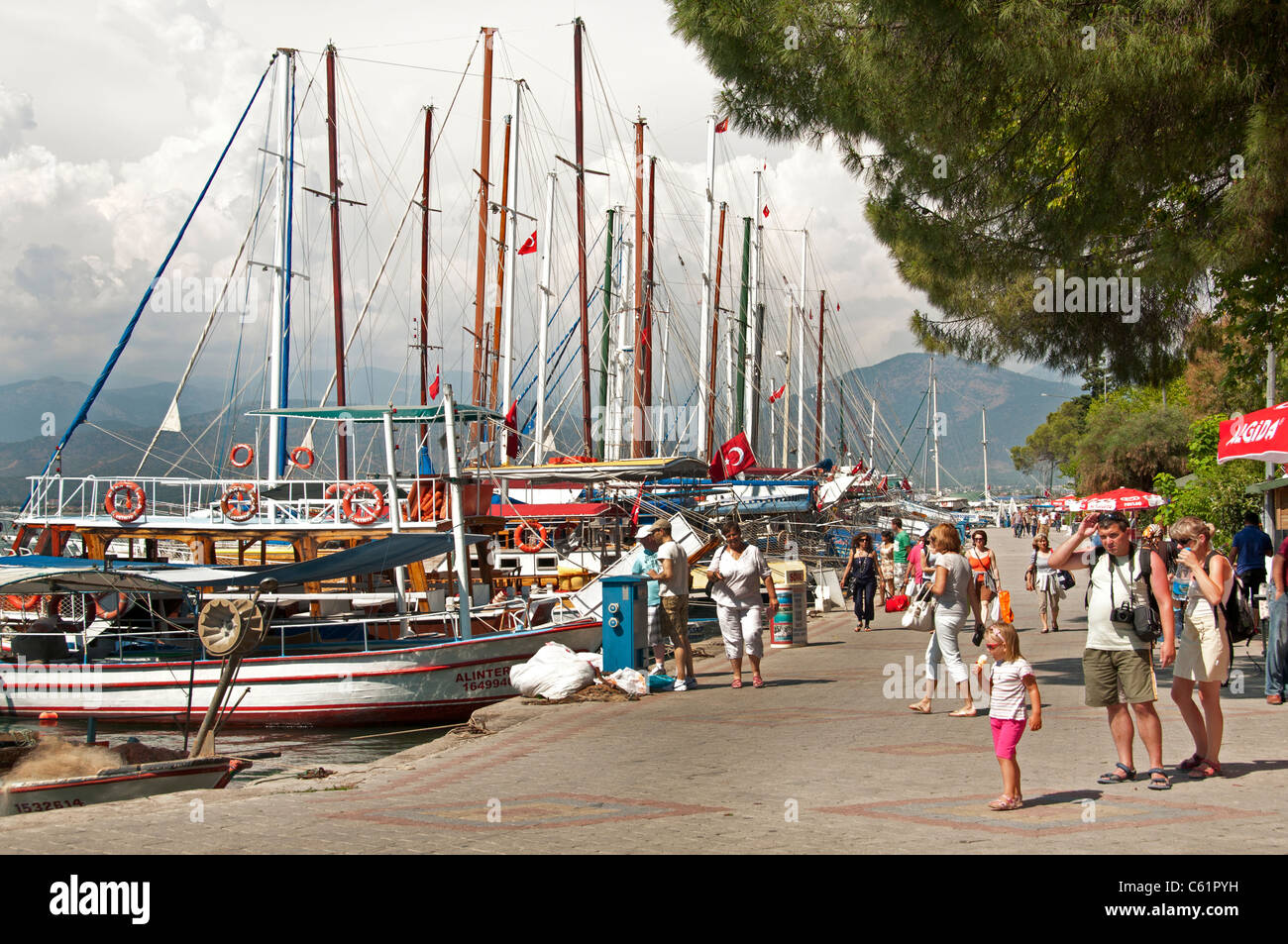 Port Harbor Gocek Marina near Fethiye Turkey Turkish Stock Photo - Alamy
