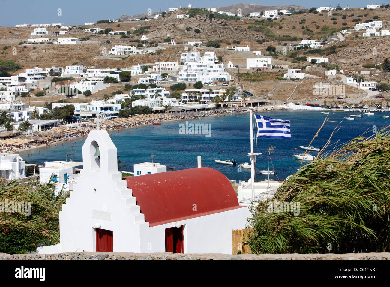 Psarou beach mykonos hi-res stock photography and images - Alamy