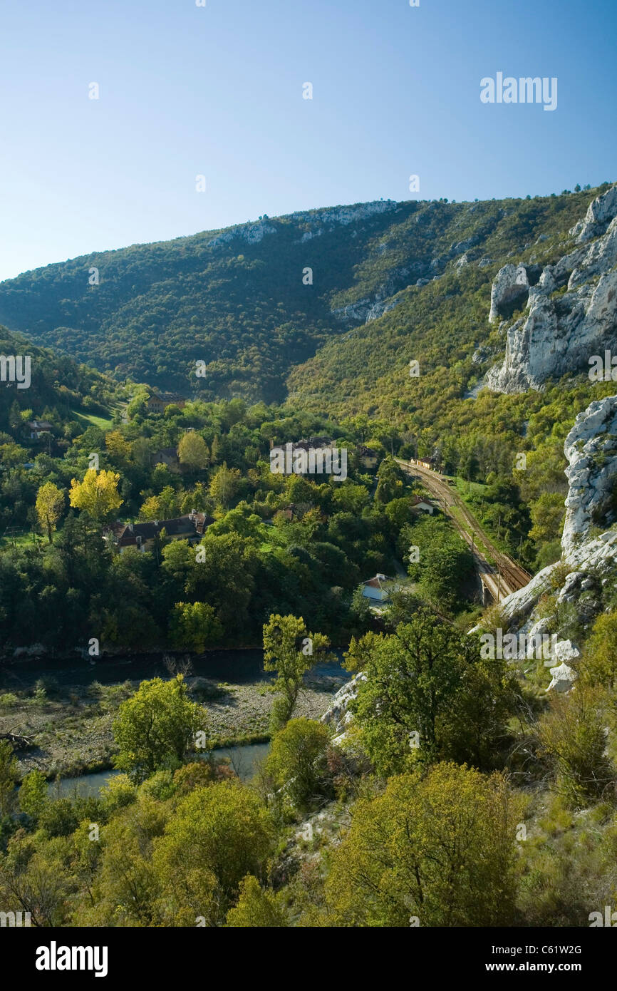 Iskar river, gorge through balkan mountain, Balkans, Bulgaria Stock ...