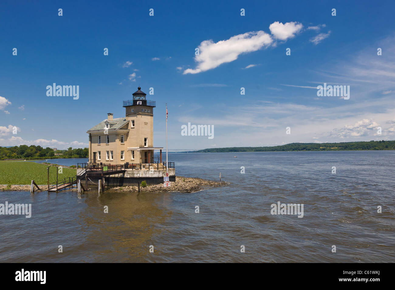 Historic Rondout Creek or Kingston Lighthouse on the Hudson River in ...