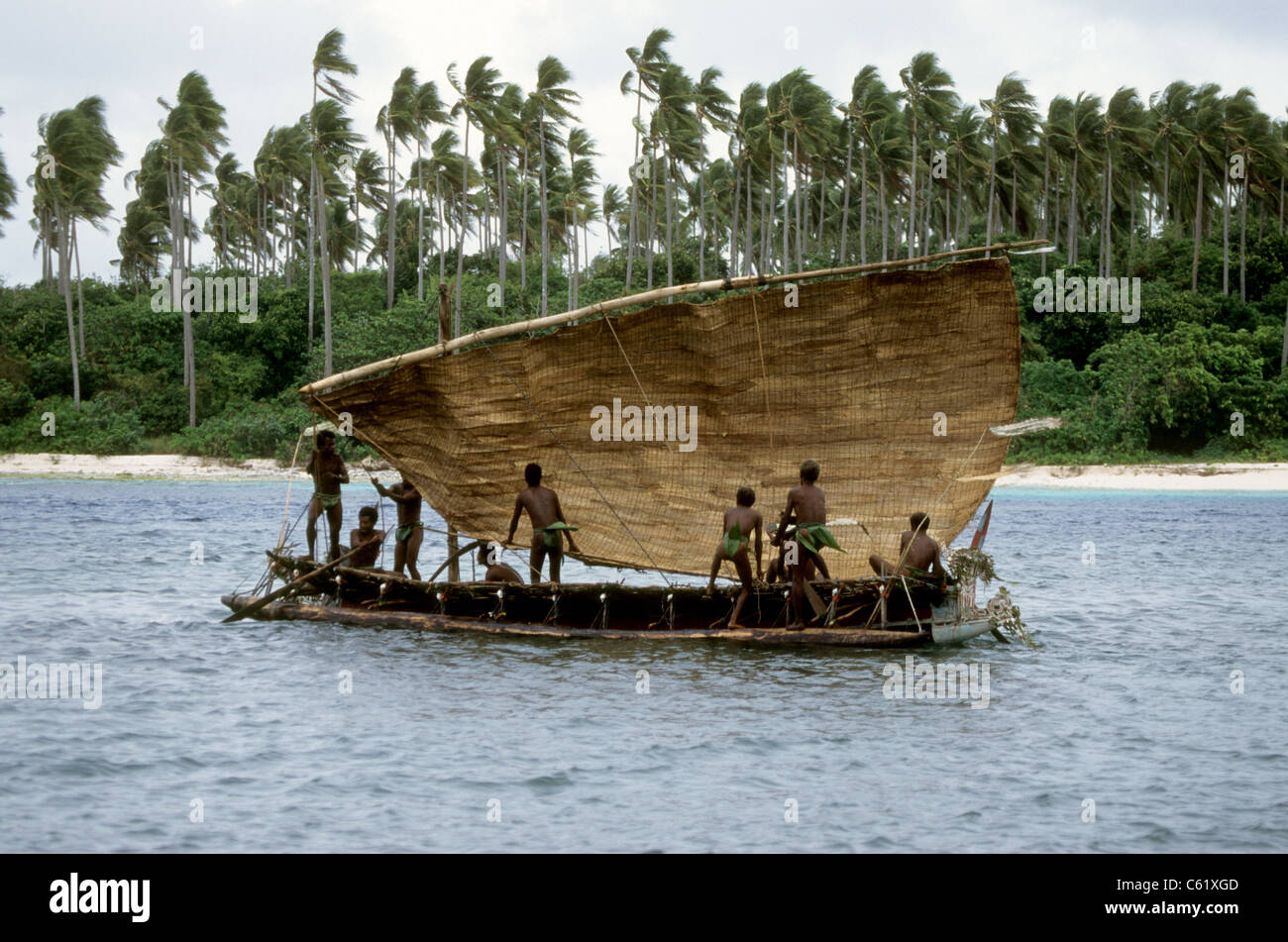 Sailing,Kula canoe, Kitava Island, Trobriand Islands, Papua New Guinea ...