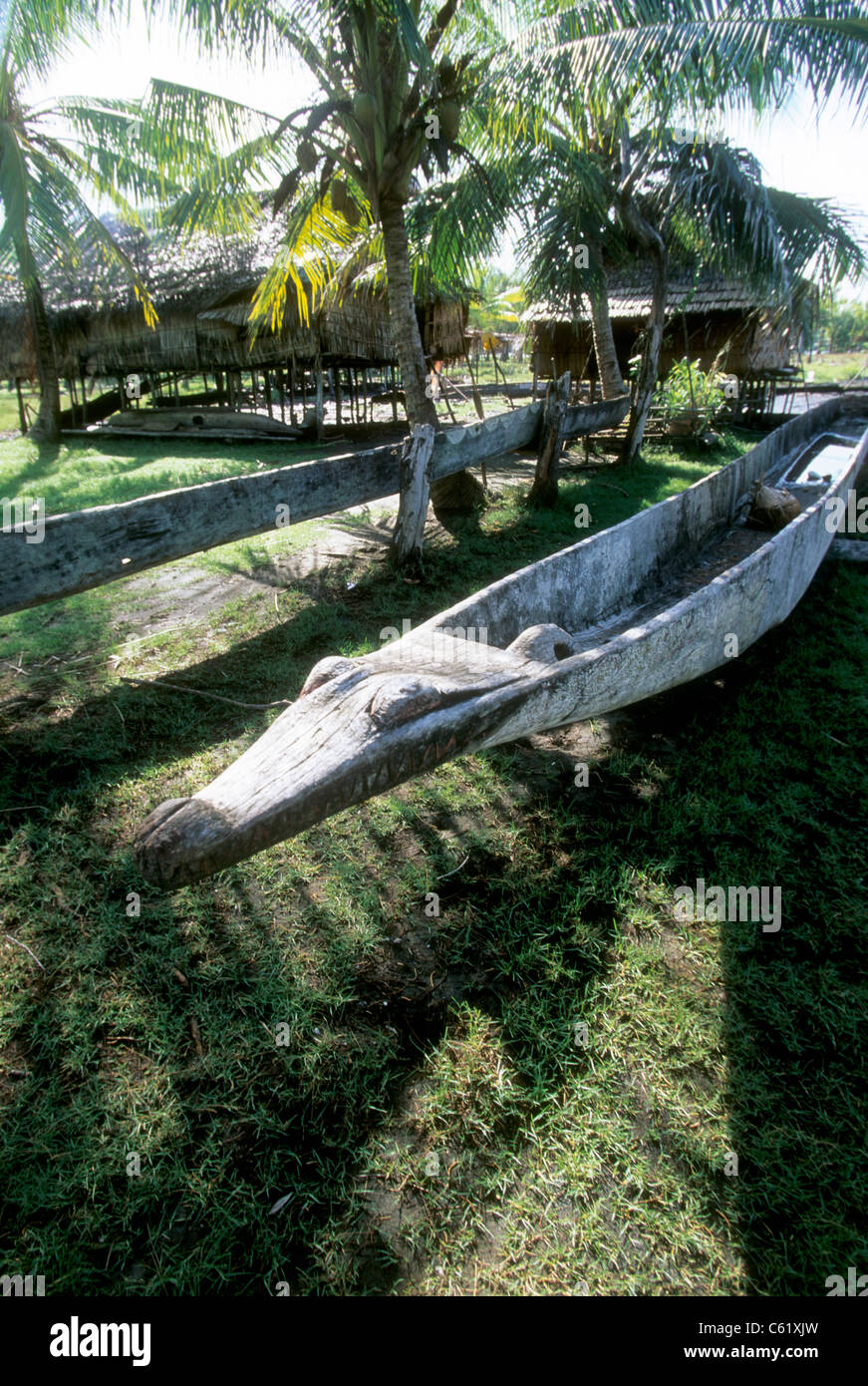 Papua new guinea sepik river canoe hi-res stock photography and images ...