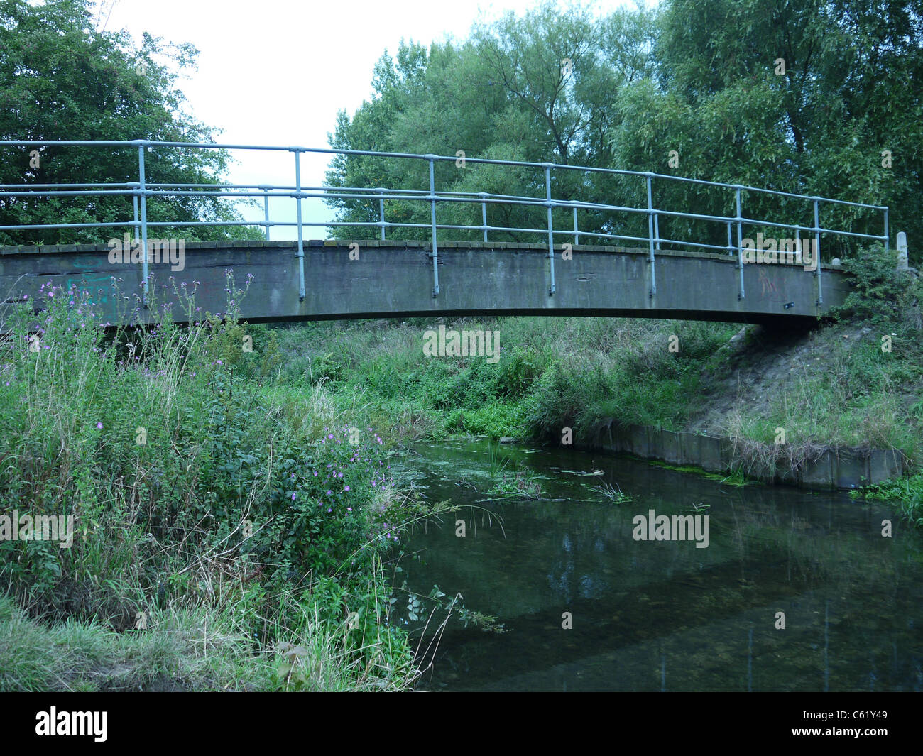 Bridge crossing the river Ise Stock Photo - Alamy