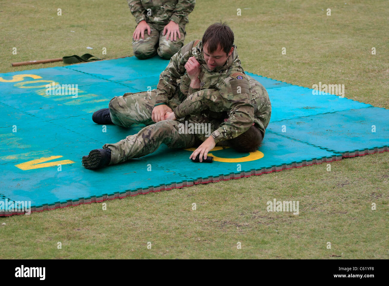 Unarmed combat demonstration at summer festival in Eastbourne UK Stock ...