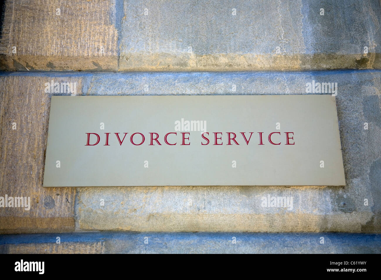 Divorce Service nameplate Stock Photo - Alamy