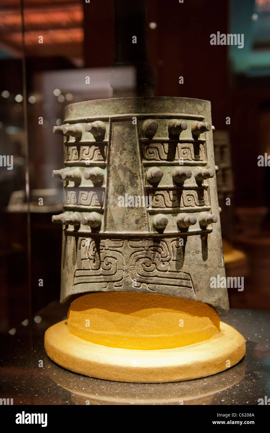 Ancient Bronze Bell in Tianjin Museum, People's Republic of China Stock ...