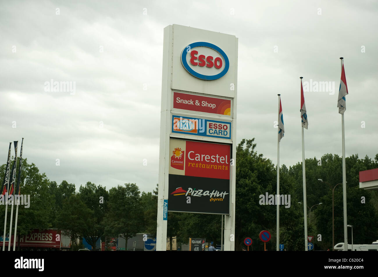 Esso petrol gas station A10 Belgie Belgium Stock Photo - Alamy