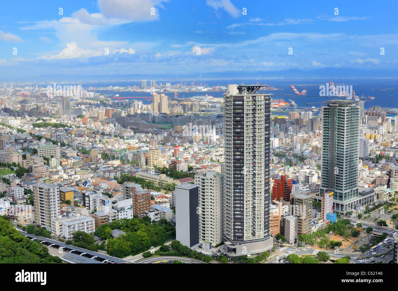 Skyline of Kobe, Japan and Port Island Stock Photo - Alamy