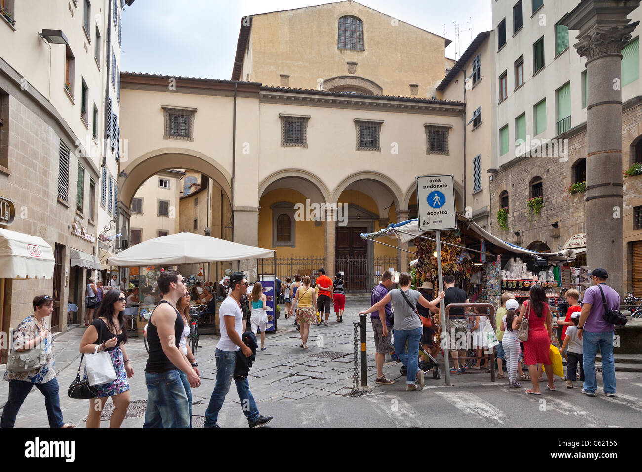 View of a small section of Vasari's Corridor, at the West front of ...