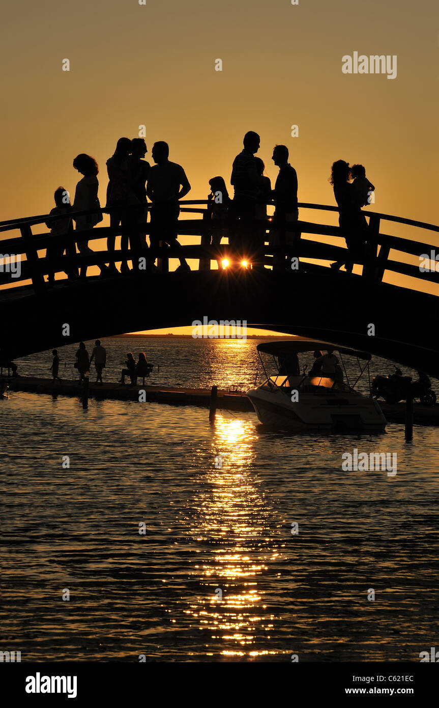 Watching the sunset at the city of Lefkada, Lefkada island, Greece ...