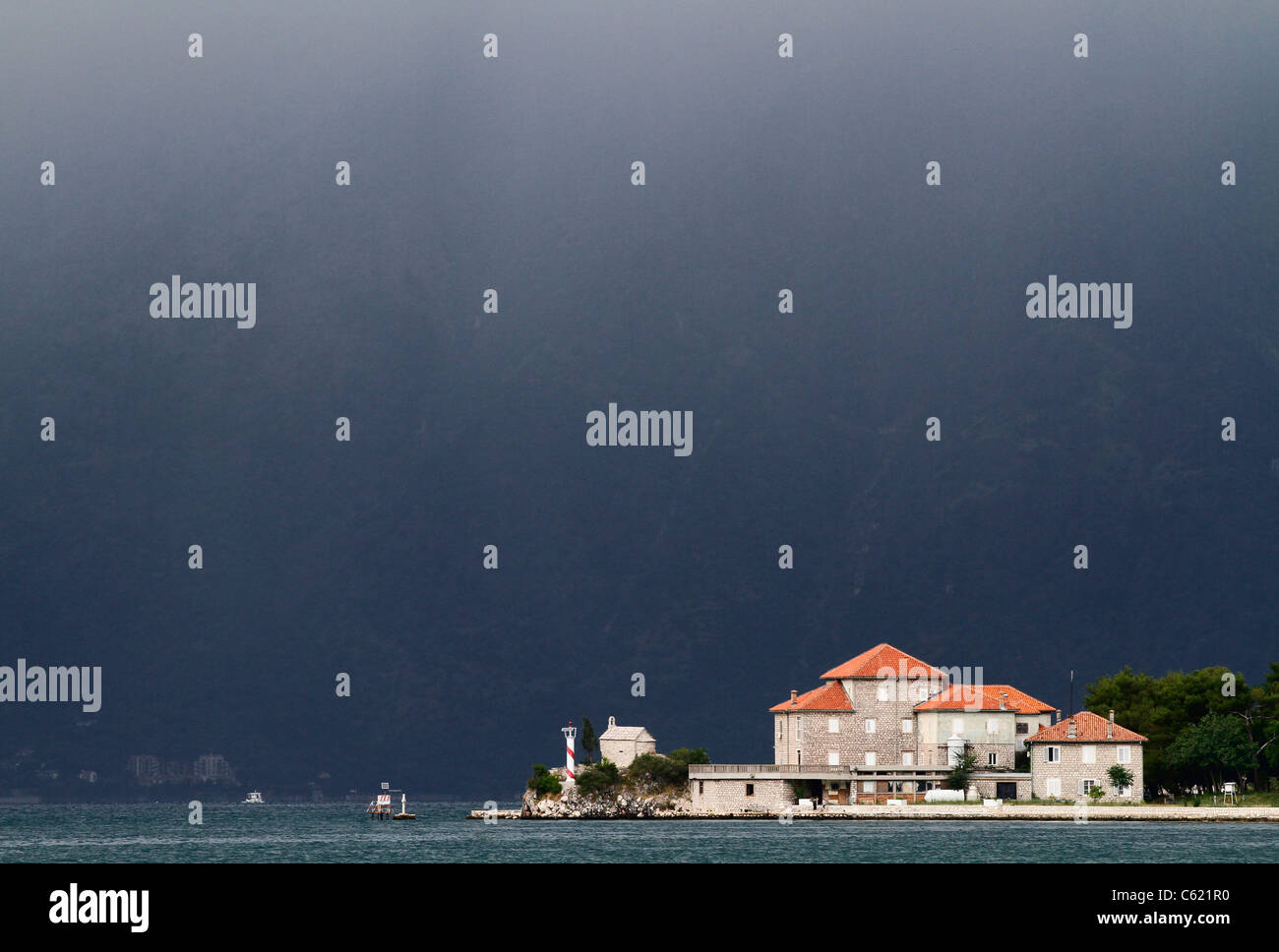Stormy weather over the Bay of Kotor, Montenegro Stock Photo - Alamy
