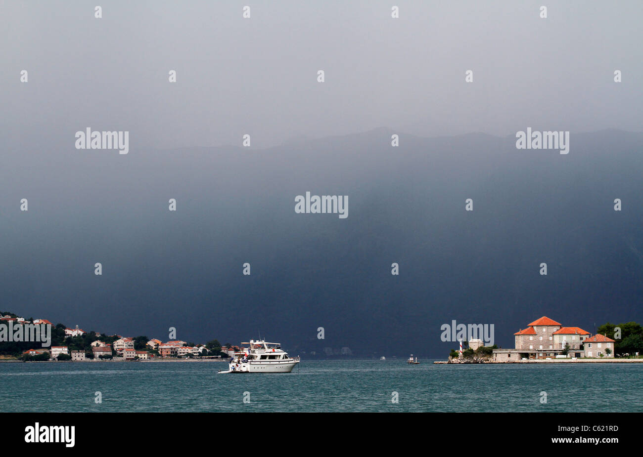 Stormy weather over the Bay of Kotor, Montenegro Stock Photo - Alamy