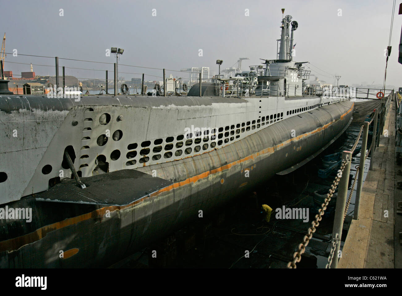 USS Pampanito world war ii submarine in drydock Stock Photo - Alamy