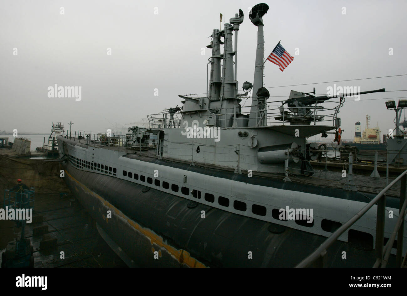 USS Pampanito submarine drydock Stock Photo - Alamy