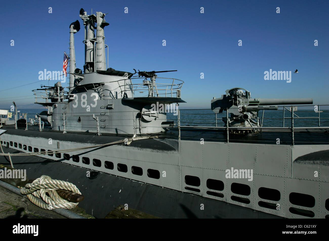 USS PAMPANITO WWII Submarine berthed in San Francisco, CA USA Stock ...