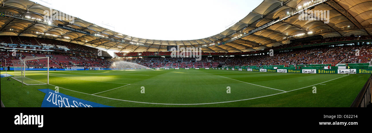 overview of the Mercedes-Benz Arena sports stadium in Stuttgart ...